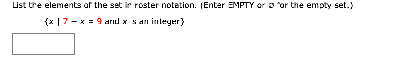 Solved List the elements of the set in roster notation. | Chegg.com