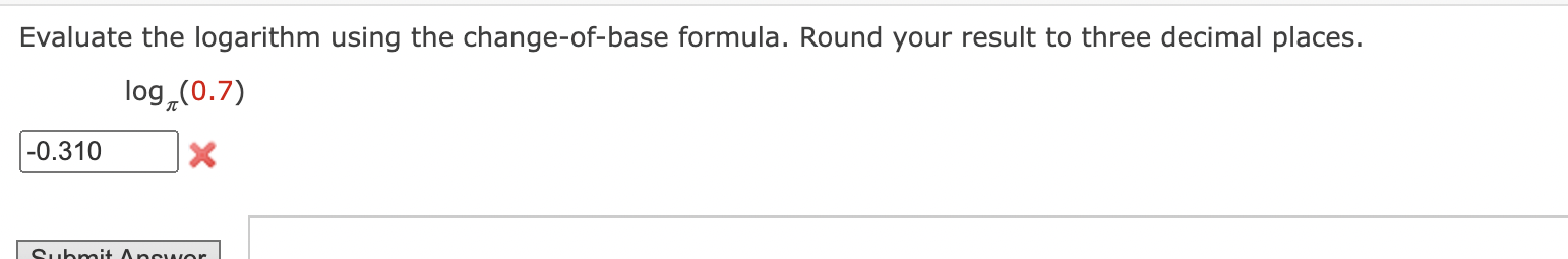 Solved Evaluate the logarithm using the change-of-base | Chegg.com