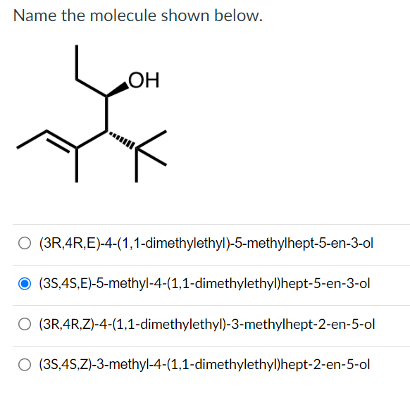 Solved Name the molecule shown below. | Chegg.com