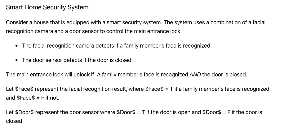 Solved Smart Home Security System Consider a house that is | Chegg.com
