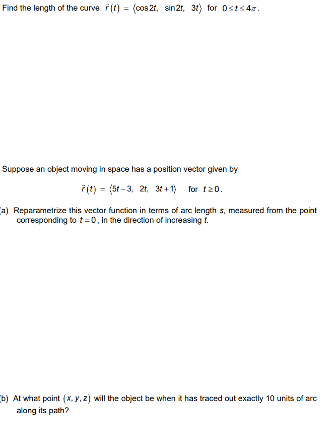 Solved Find the length of the curve r(t)= cos2t,sin2t,3t | Chegg.com