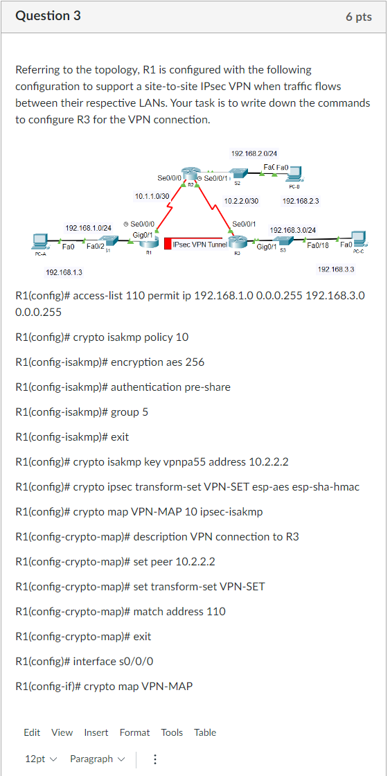 Solved Referring to the topology, R1 is configured with the | Chegg.com