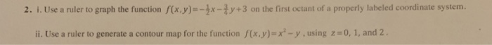 Solved 2. i. Use a ruler to graph the function | Chegg.com
