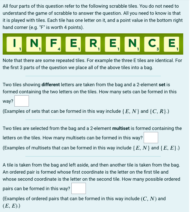 Solved All four parts of this question refer to the | Chegg.com