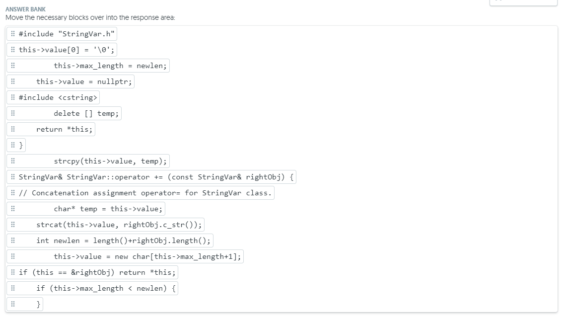 #include // Default constructor size is 20 class | Chegg.com