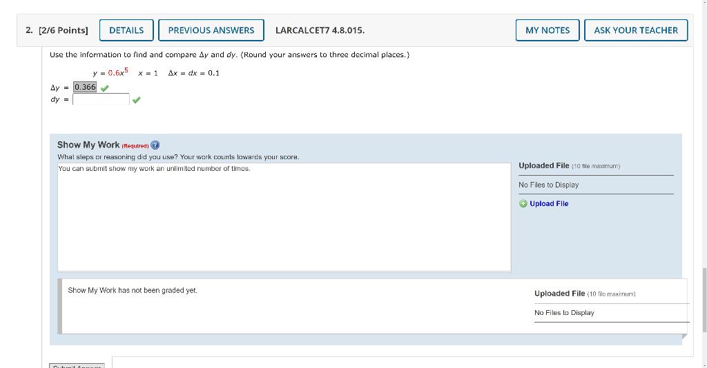 Solved 2. [2/6 Points) DETAILS PREVIOUS ANSWERS LARCALCET7 | Chegg.com
