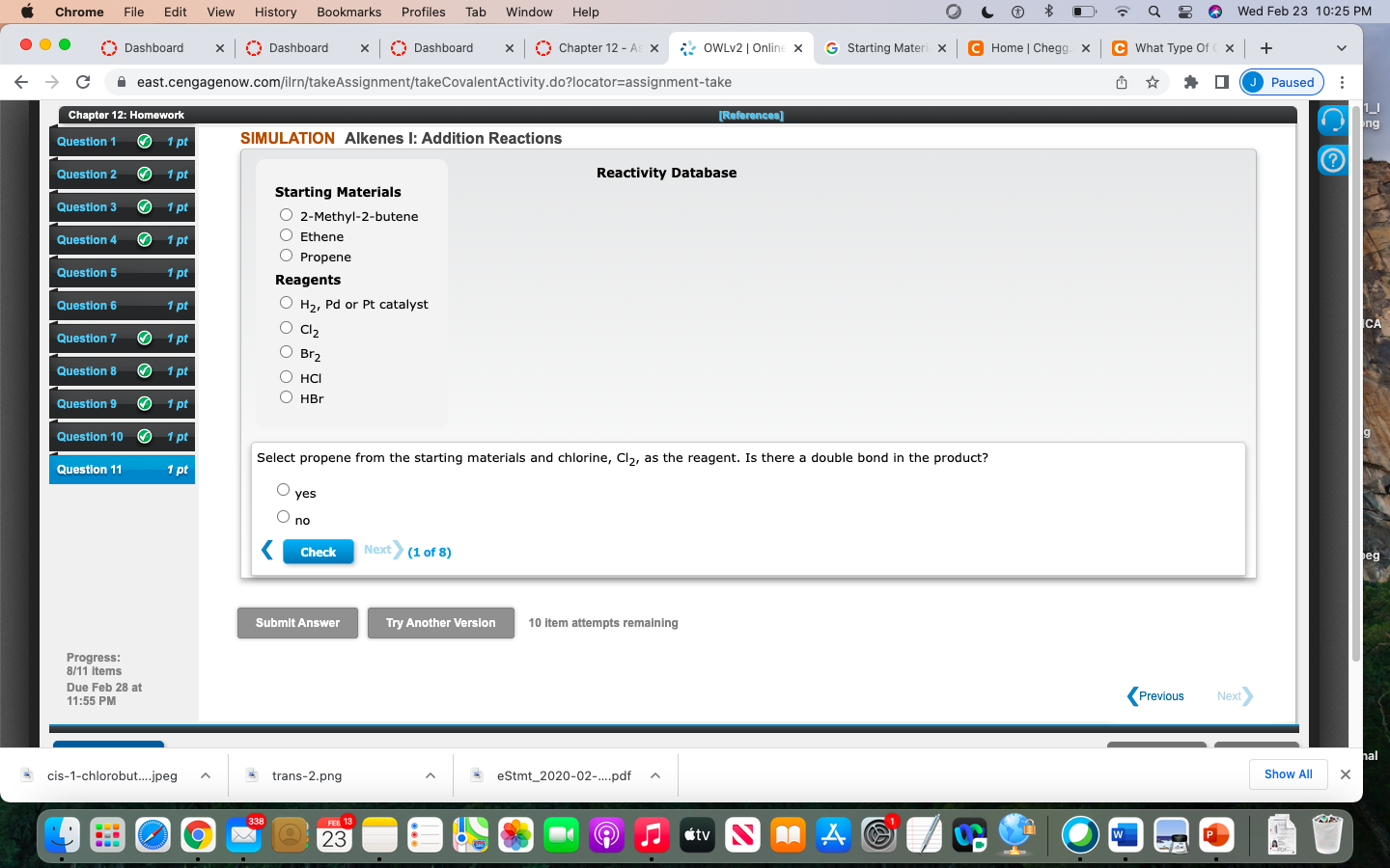 Solved Chrome File Edit View History Bookmarks Profiles Tab | Chegg.com