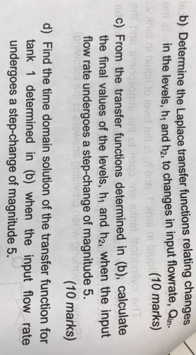 Solved 8. The following schematic shows two tanks with | Chegg.com