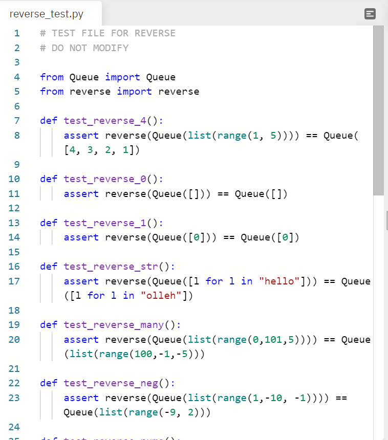 Solved LI reverse.py 1 from Queue import Queue from Stack | Chegg.com