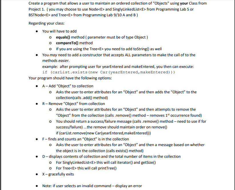 Create a program that allows a user to maintain an | Chegg.com