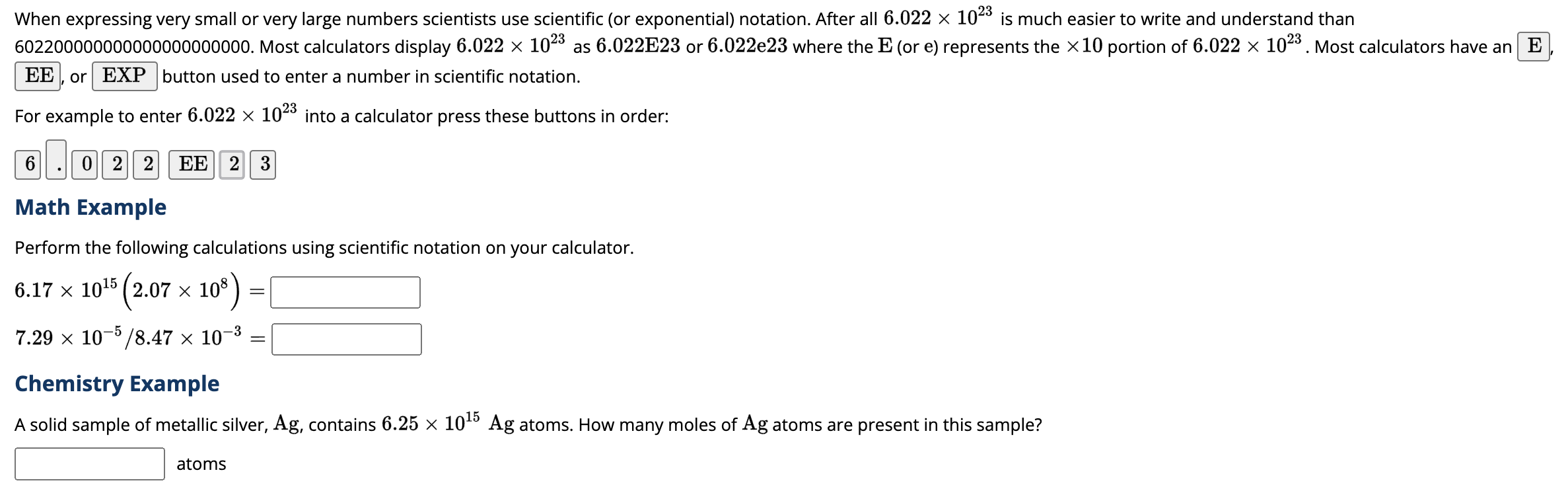 Solved When expressing very small or very large numbers | Chegg.com