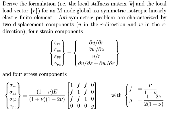 Derive the formulation (i.e. the local stiffness | Chegg.com