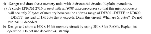 Solved 4) Design and draw these memory units with their | Chegg.com