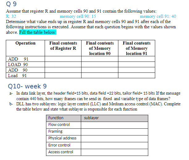 Solved Assume that register R and memory cells 90 and 91 | Chegg.com