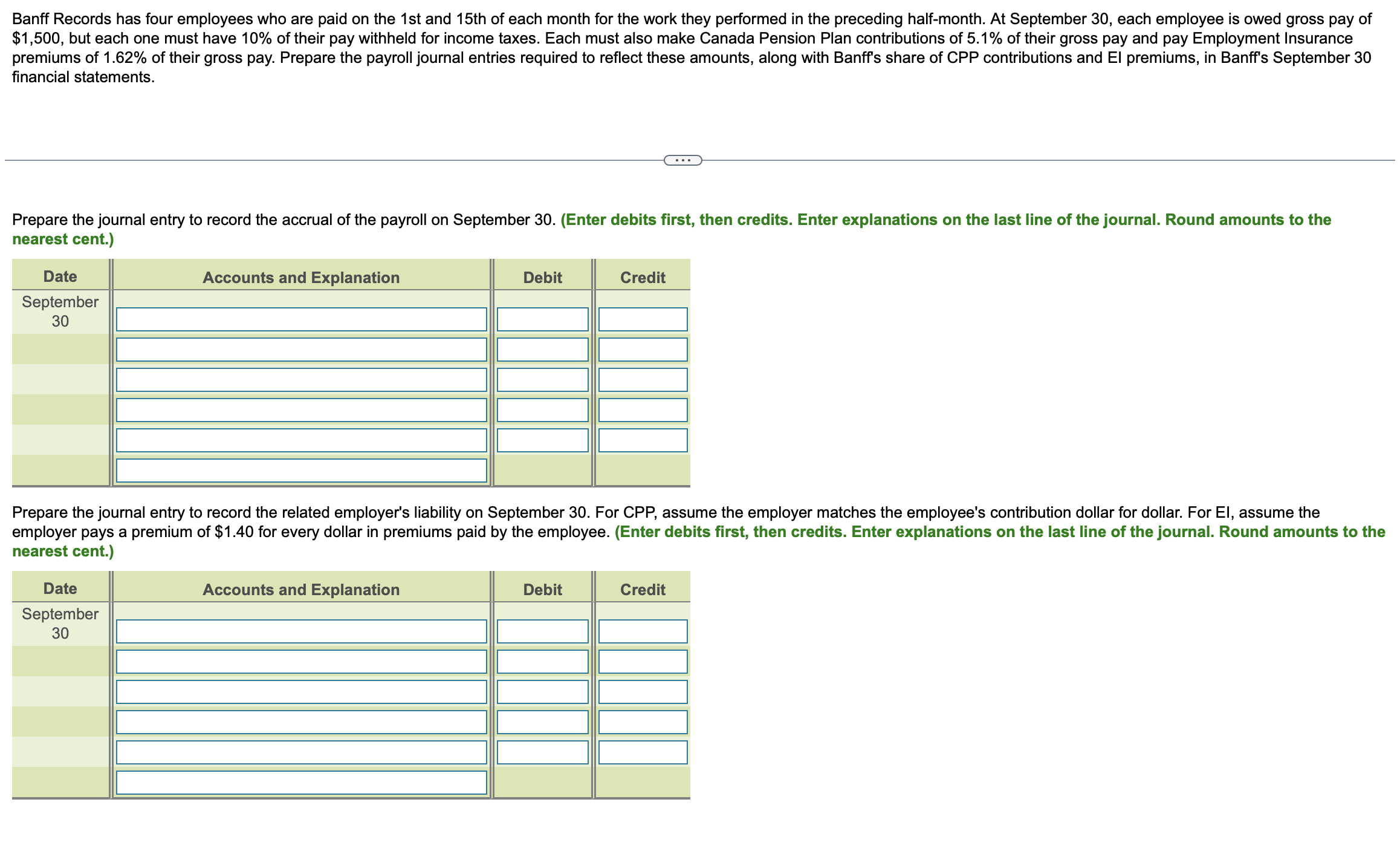 Solved financial statements. nearest cent.) nearest | Chegg.com