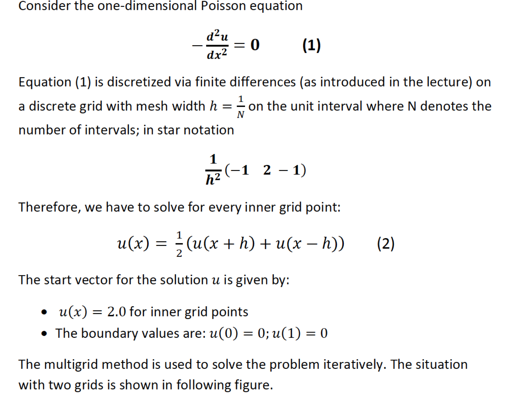 Solved Consider the one-dimensional Poisson equation | Chegg.com