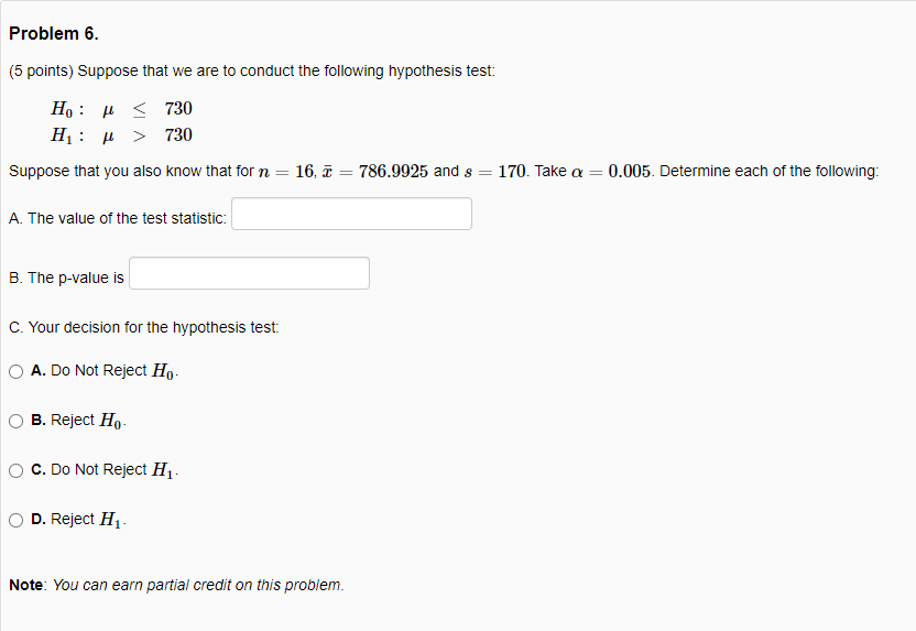 Solved Problem 6. (5 points) Suppose that we are to conduct | Chegg.com