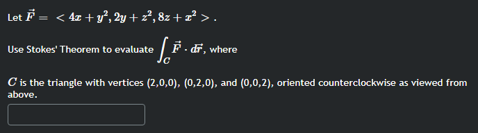 Solved Let {:(vec(F))=
