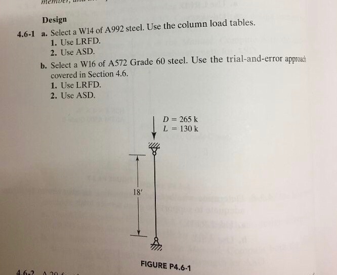 Solved memDel, m Design a. Select a W14 of A992 steel. Use | Chegg.com