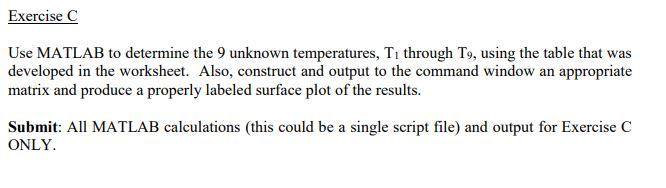 Exercise C Use MATLAB to determine the 9 unknown | Chegg.com