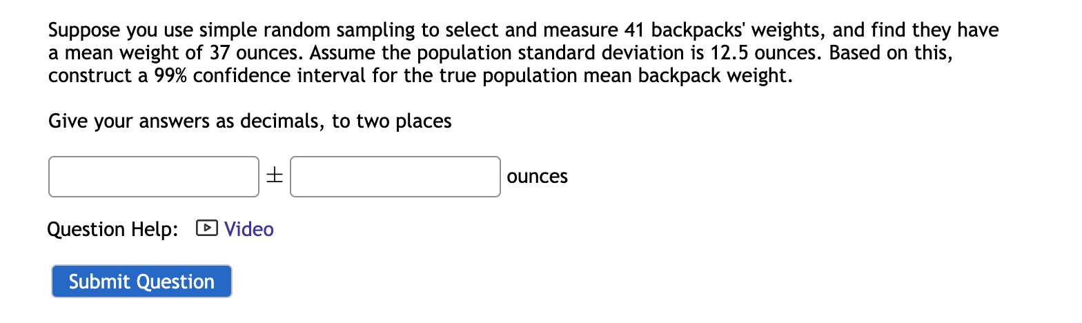 Solved Suppose you use simple random sampling to select and | Chegg.com