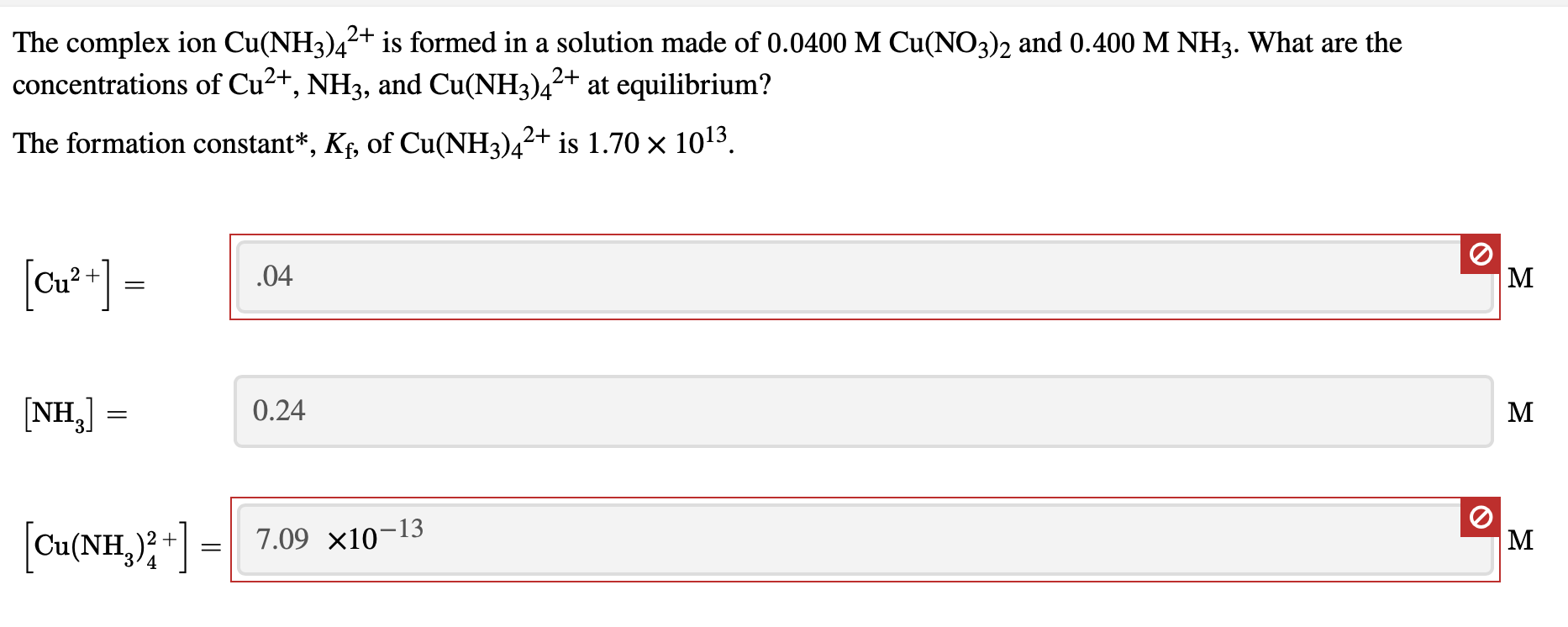 Solved The complex ion Cu(NH3)42+ is formed in a solution | Chegg.com