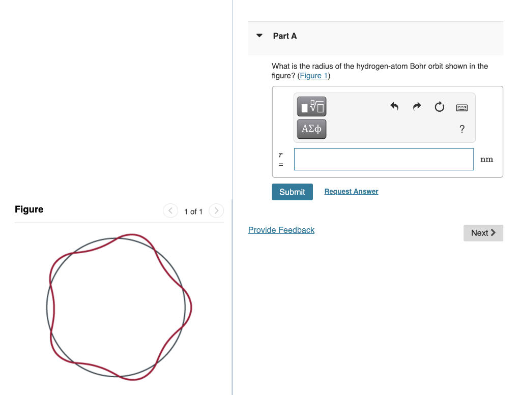 Solved What Is The Radius Of The Hydrogen Atom Bohr Orbit