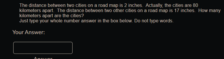 Solved The distance between two cities on a road map is 2 | Chegg.com