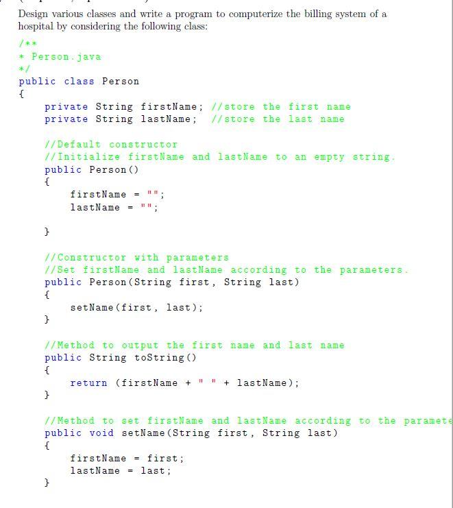 Solved Design various classes and write a program to | Chegg.com