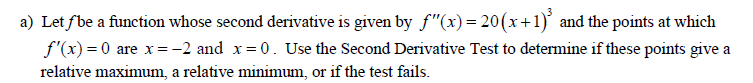 Solved let f be ﻿a function whose second derivative is | Chegg.com