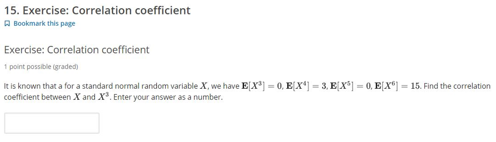 Solved 15. Exercise: Correlation coefficient A Bookmark this | Chegg.com