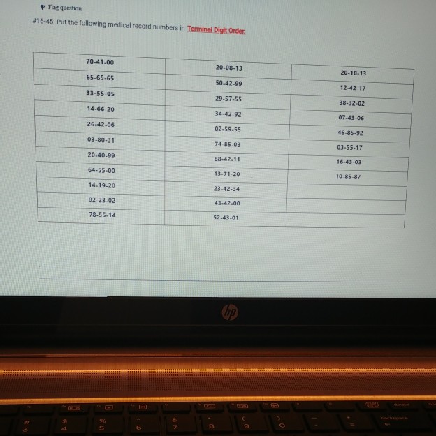 Solved Y Flag question #16-45: Put the following medical | Chegg.com