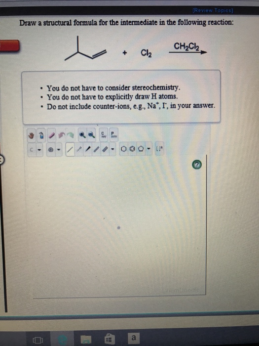 Solved Draw a structural formula for the intermediate in the | Chegg.com