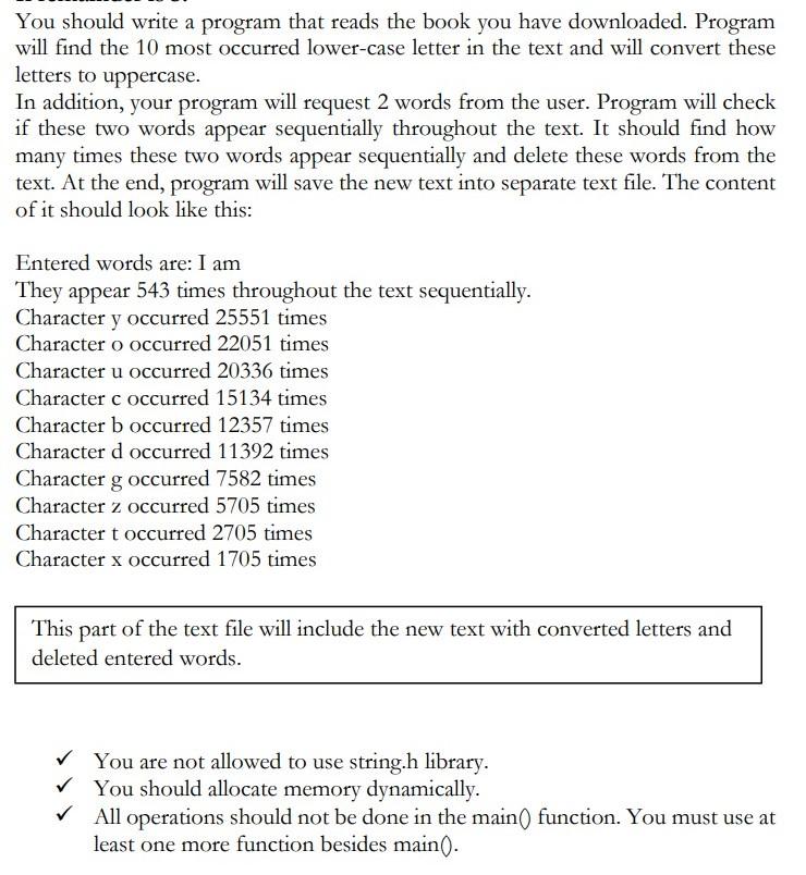 Solved You should write a program that reads the book you | Chegg.com