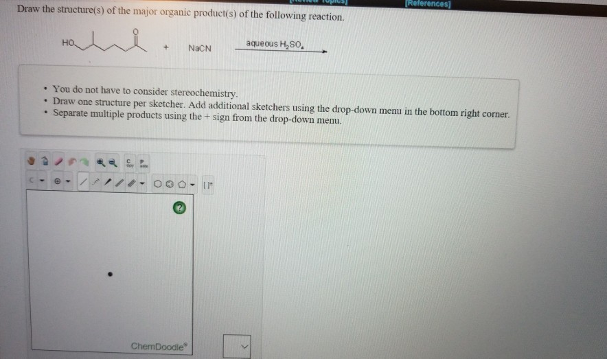Solved RevIew Topics Draw the structure(s) of the major | Chegg.com