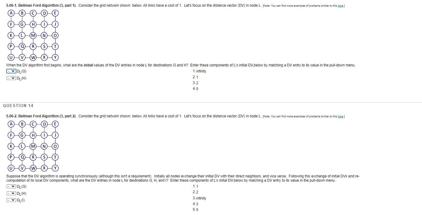 Solved 5.06-1. Bellman Ford Algorithm (3, part 1). Consider | Chegg.com