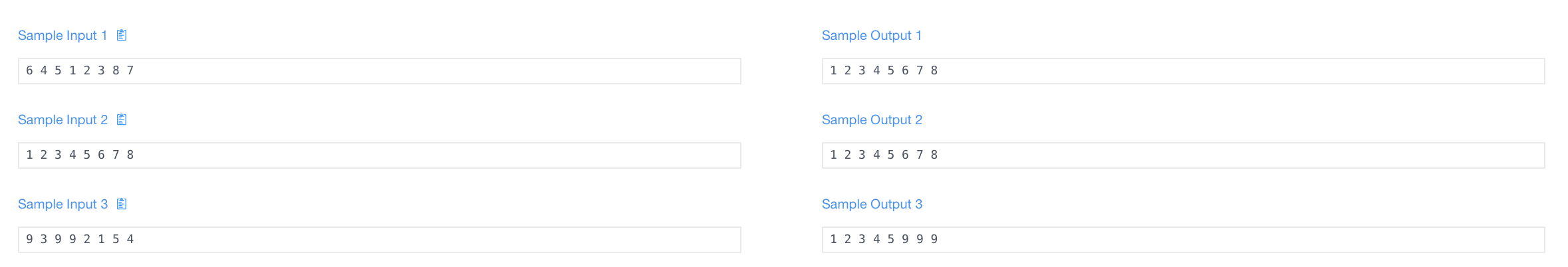 Solved Sample Input 1 缕 Sample Output 1 6451238 12345678 | Chegg.com