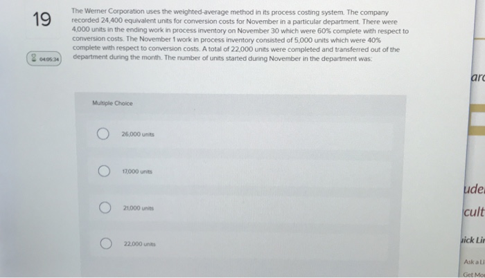 Solved The Werner Corporation uses the welghted-average | Chegg.com Solved The Werner Corporation uses the welghted-average | Chegg.com