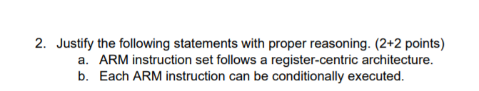 Solved 2. Justify the following statements with proper | Chegg.com