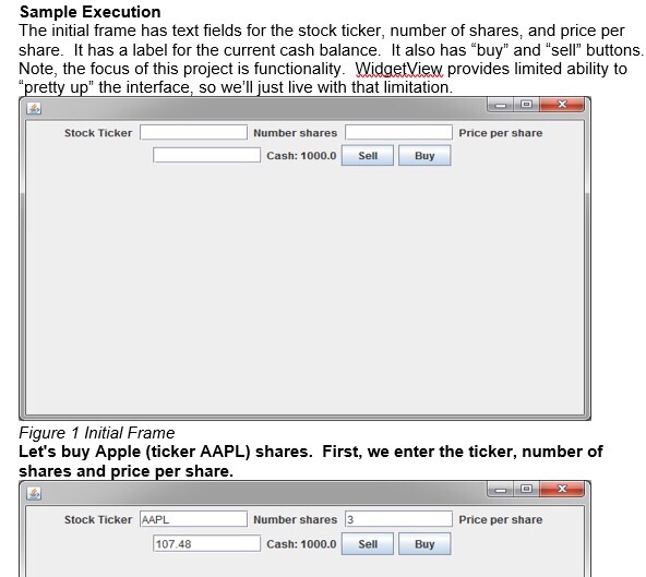 Solved CSC151 Stock Portfolio GUI Project Goal | Chegg.com