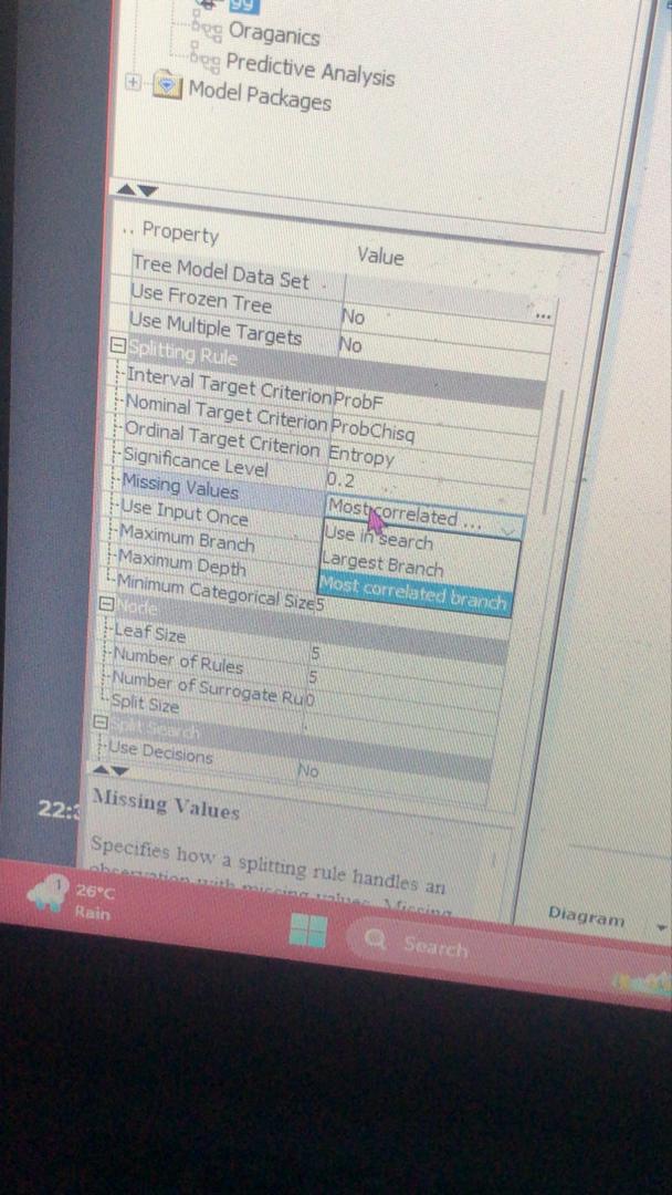 Solved Oraganics predictive Analysis Model Packages F Tree | Chegg.com