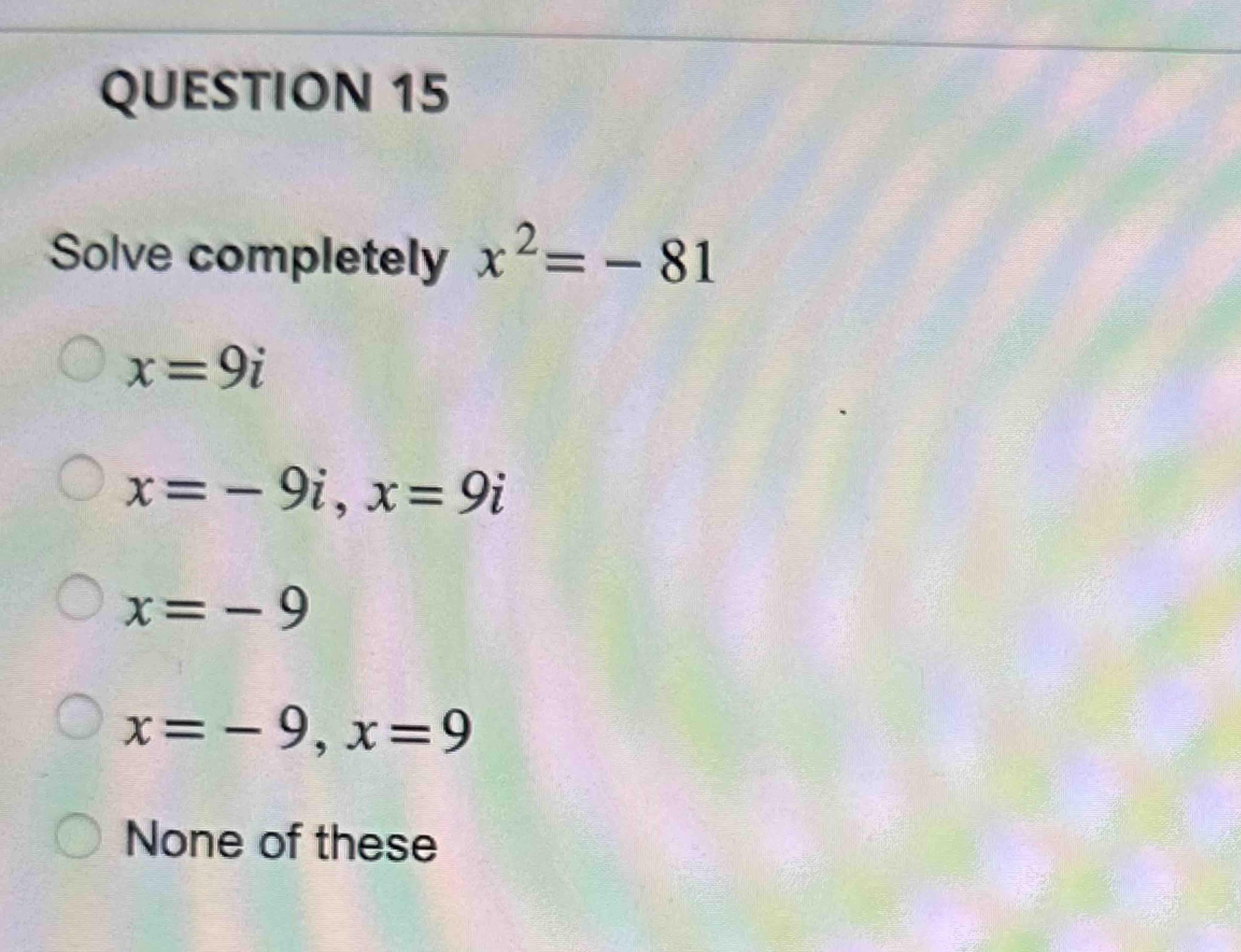 Solved QUESTION 15Solve completely | Chegg.com