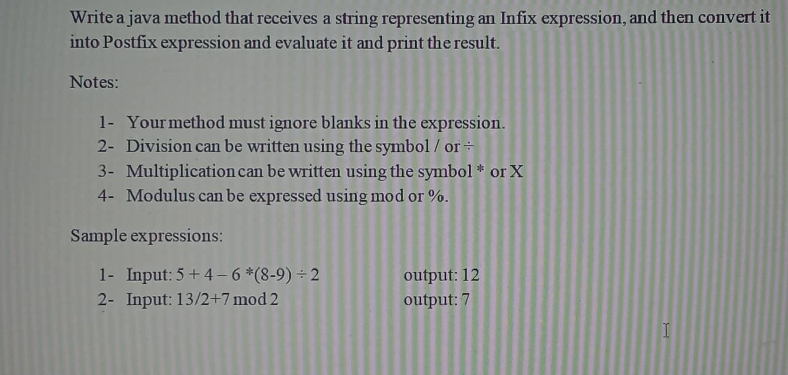 Solved Write a java method that receives a string | Chegg.com