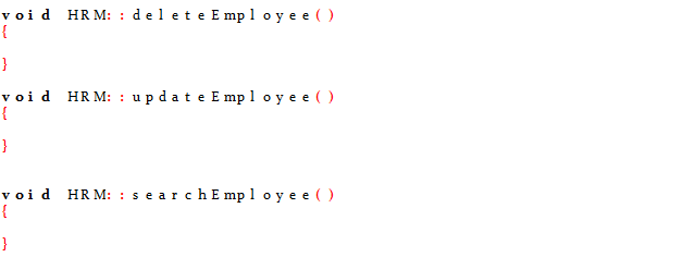 Solved I need a code for void HRM::deleteEmployee(), | Chegg.com