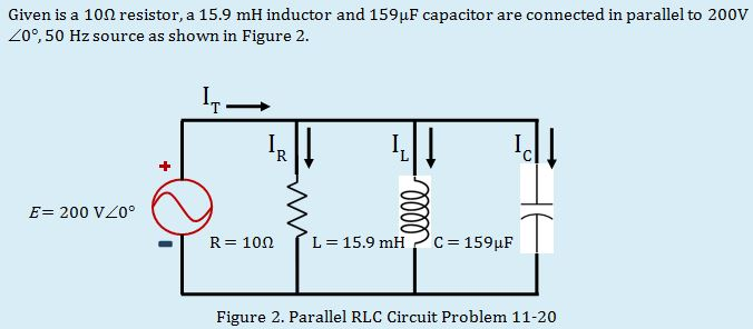 Solved Given is a 10 resistor, a 15.9 mH inductor and 159uF | Chegg.com