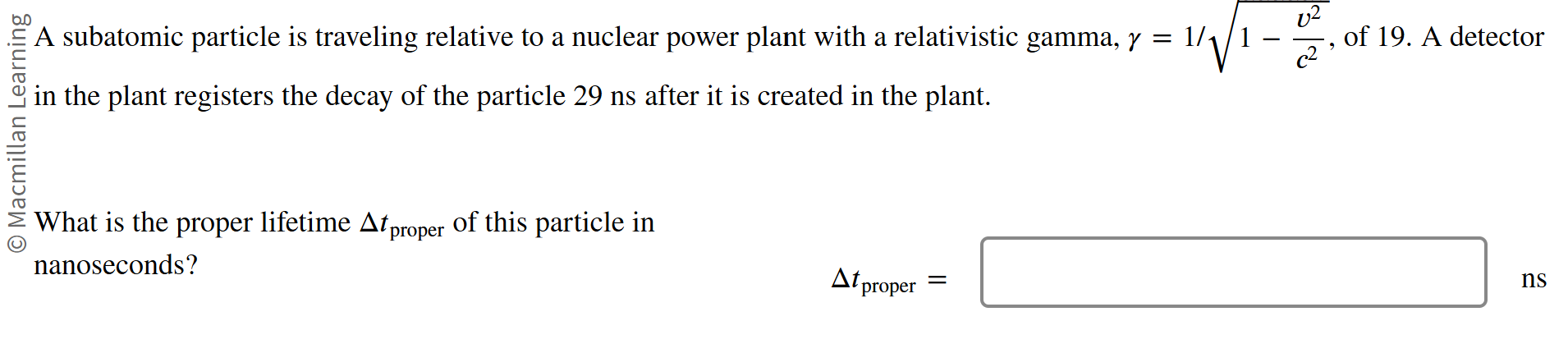 Solved A subatomic particle is traveling relative to a | Chegg.com