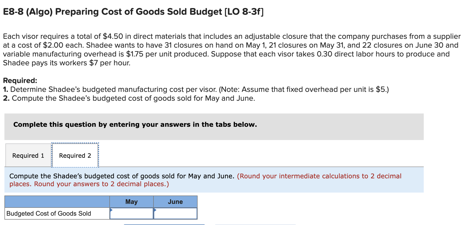 Solved ! Required information SB Exercise E8-5 to E8-10 (The | Chegg.com