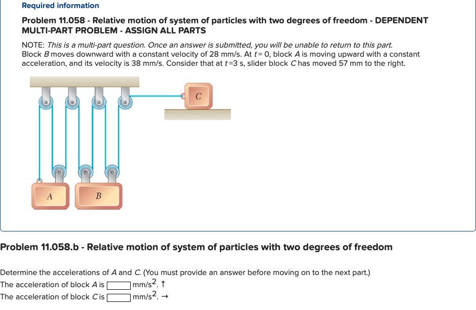 Solved Required information Problem 11.058 - Relative motion | Chegg.com