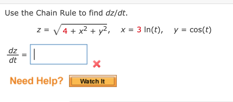 Solved Use the Chain Rule to find dz/dt. | Chegg.com