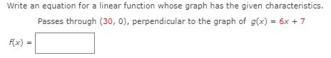 Solved Write an equation for a linear function whose graph | Chegg.com
